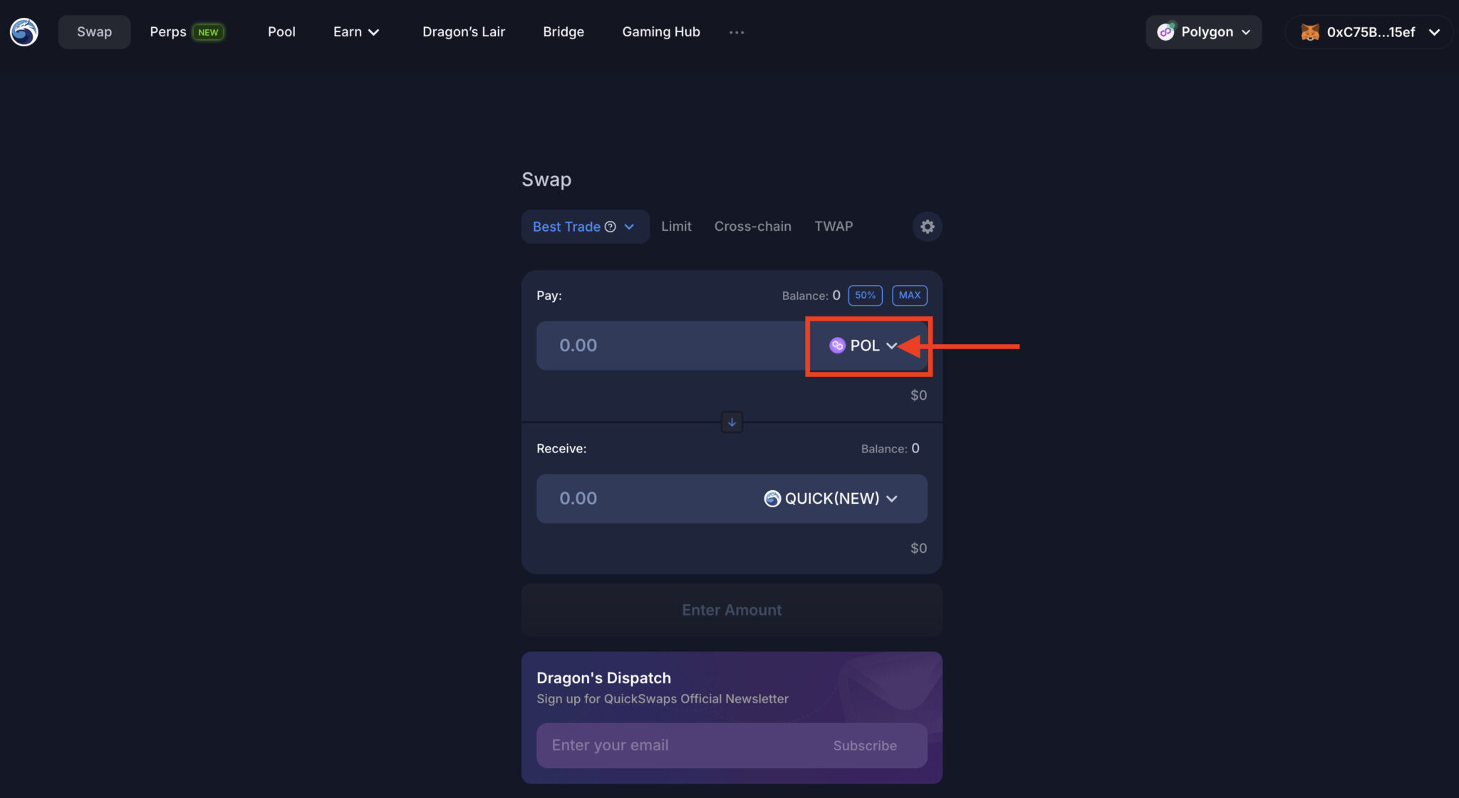 【QuickSwap】クイックスワップV3の使い方。MCHC/OSHIペアの流動性を提供し報酬を得る手順【BITPOINT】 | CosmoCrypto